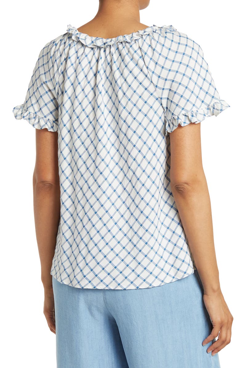 MAX STUDIO Yarn Dye Tie Front Top | Nordstromrack