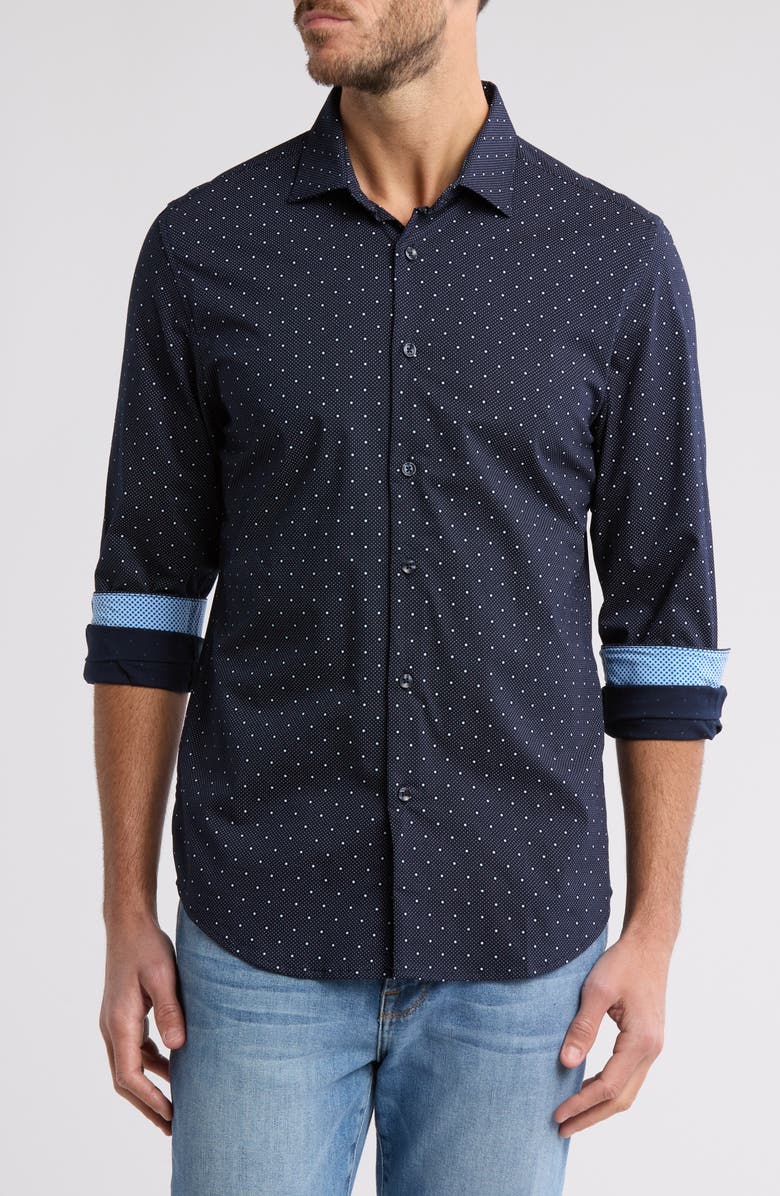 DENIM AND FLOWER Polka Dot Dress Shirt | Nordstromrack