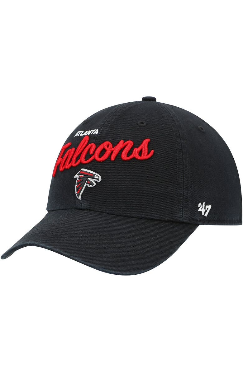 '47 Women's '47 Black Atlanta Falcons Phoebe Clean Up Adjustable Hat ...