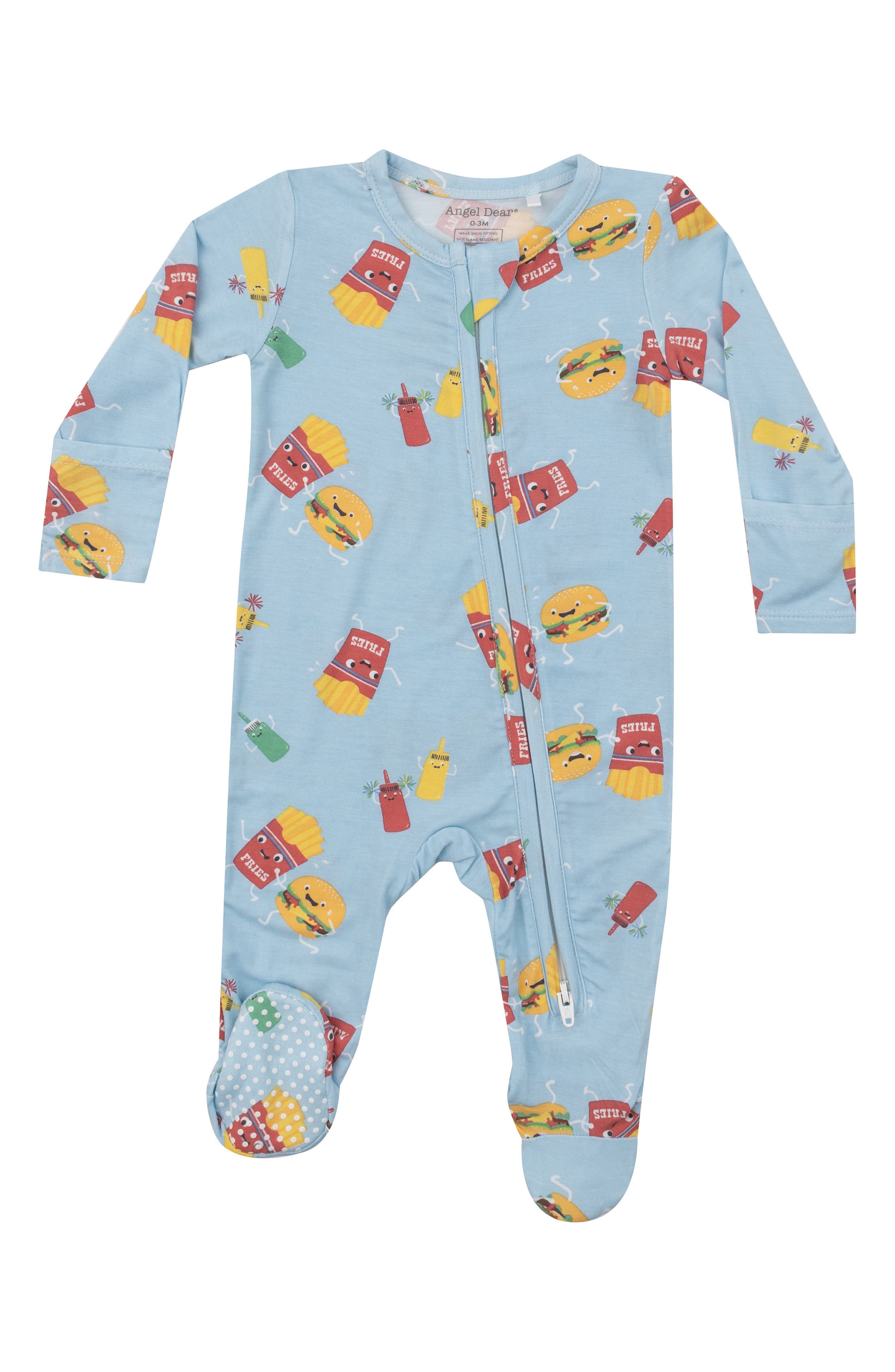 Angel Dear Fast Food Zip Footie | Nordstromrack