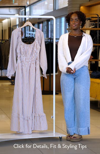 Petal & Pup Torrie Shirred Long Sleeve Maxi Dress | Nordstromrack