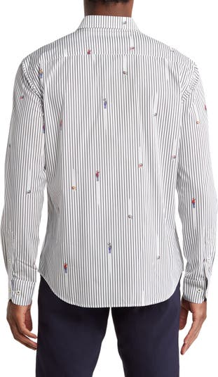 Bugatchi Shaped Fit Long Sleeve Woven Dress Shirt | Nordstromrack