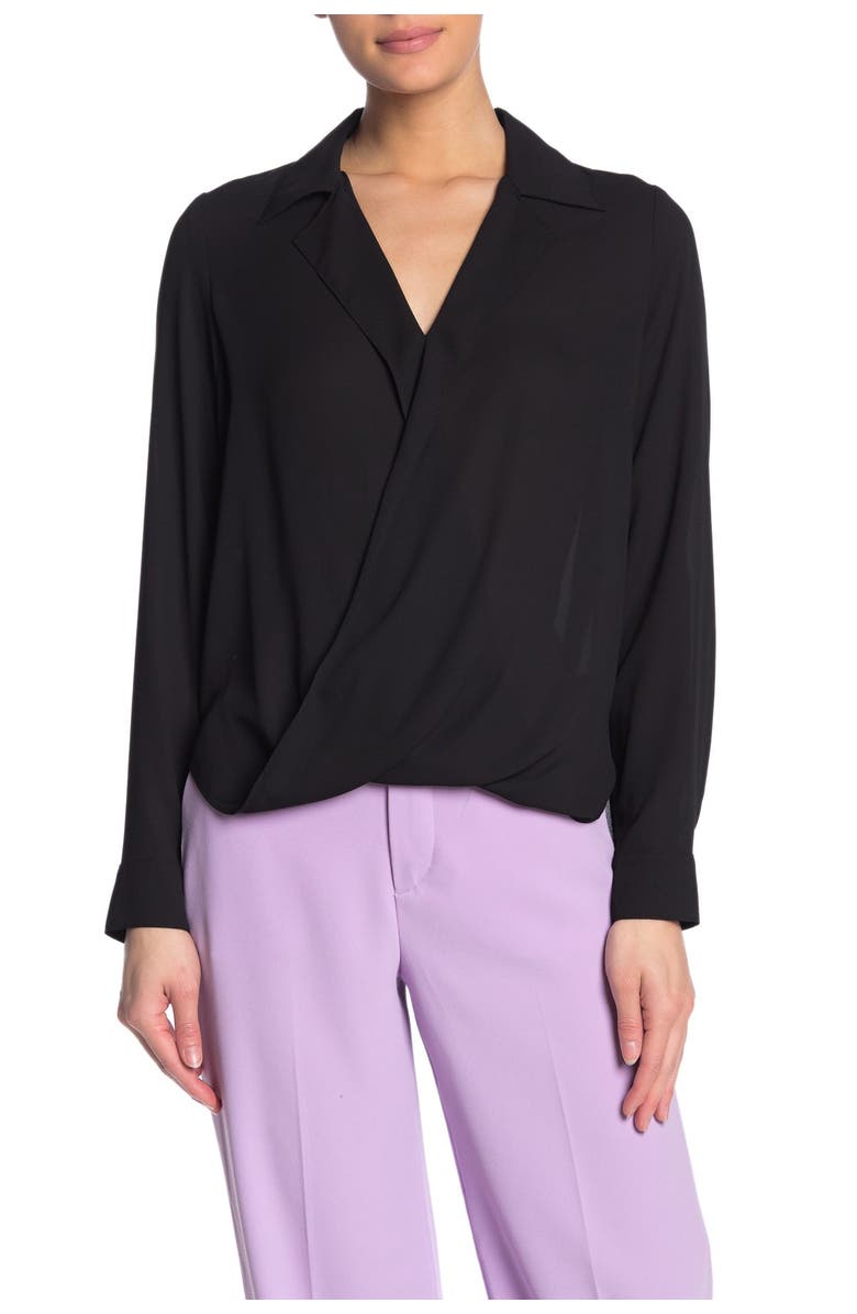 FIFTEEN TWENTY Notch Collar Surplice Neck Crossover Top | Nordstromrack