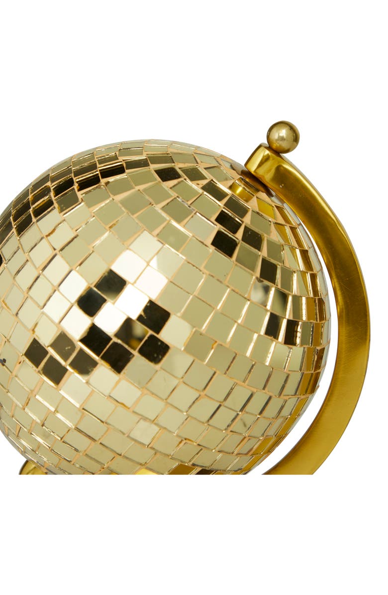 VIVIAN LUNE HOME Gold Stainless Steel Disco Ball Style Globe ...