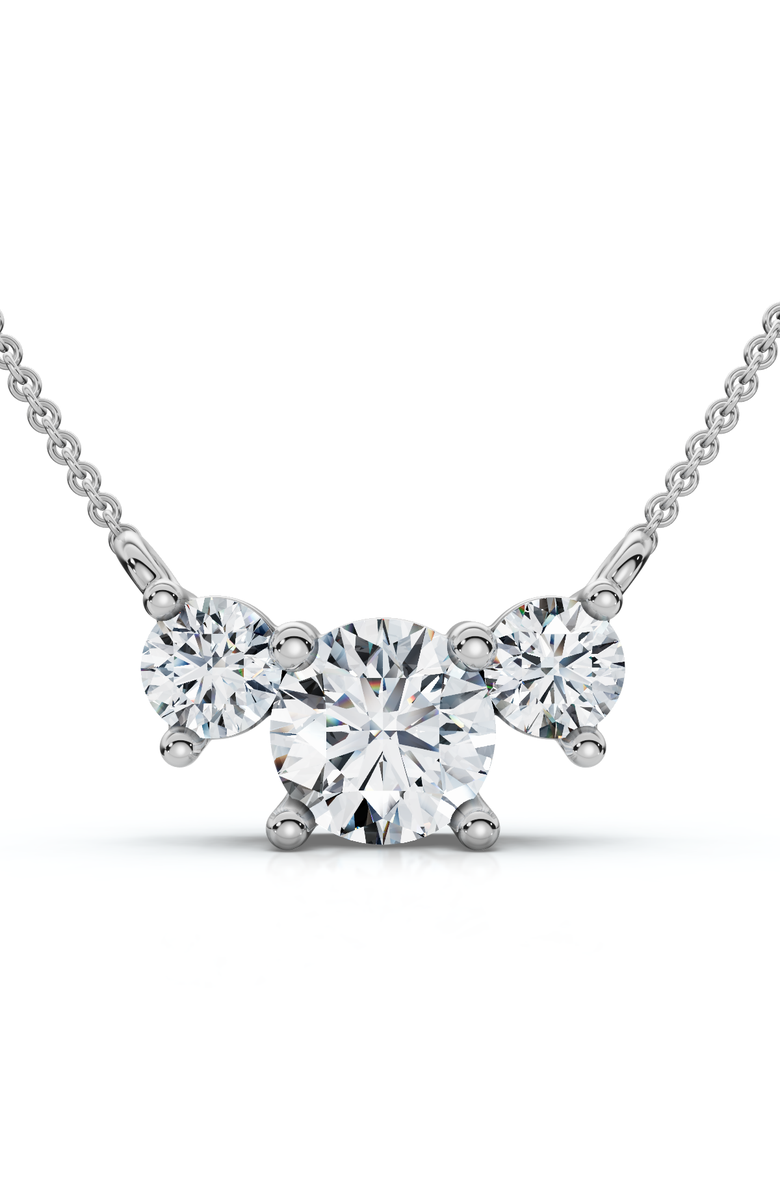 Bliss Diamond 1Ct Diamond 3-Stone Pendant Necklace 14k Gold Lab Grown ...