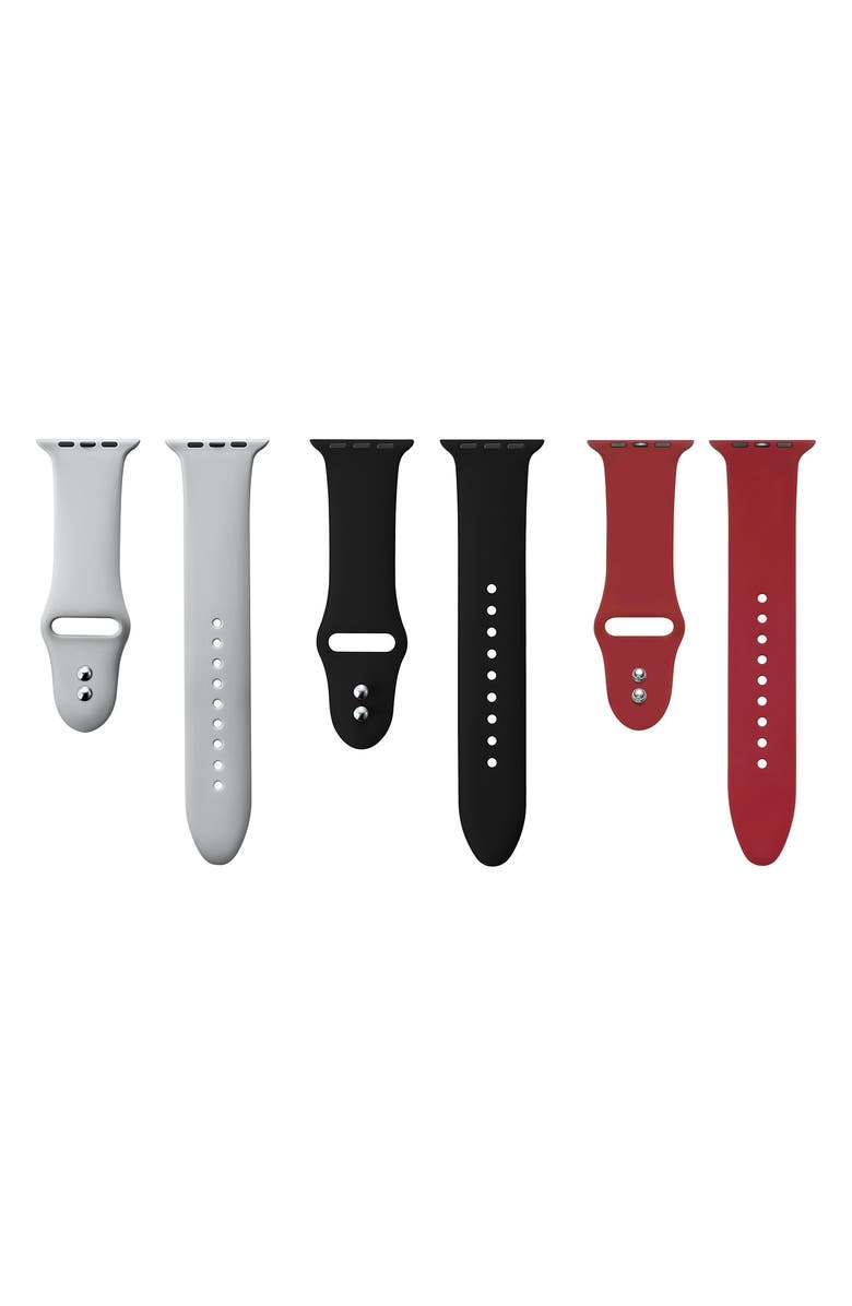 The Posh Tech Assorted 3-Pack Silicone Apple Watch® Watchbands ...