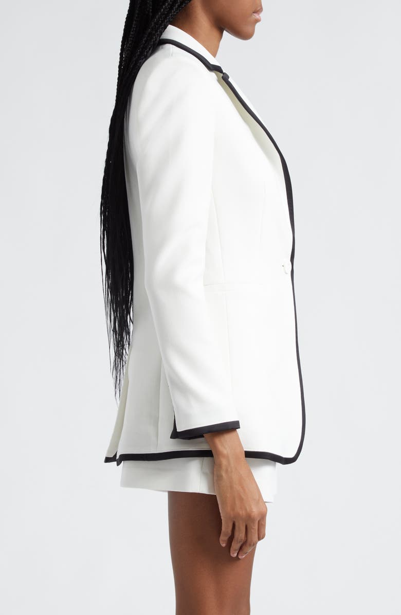 Alice + Olivia Breann Contrast Trim Blazer | Nordstrom