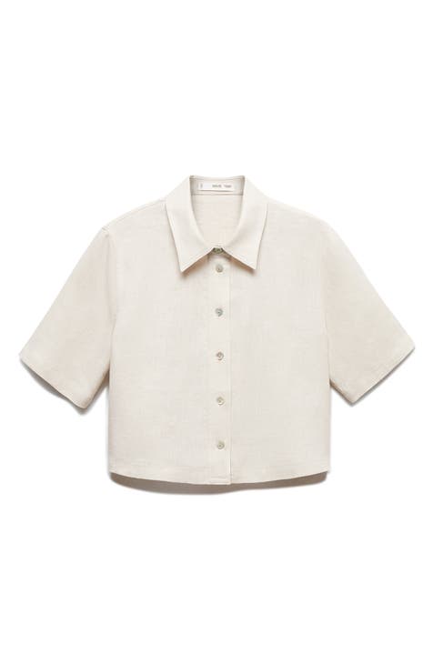 Women's 100% Linen Button Up Tops | Nordstrom