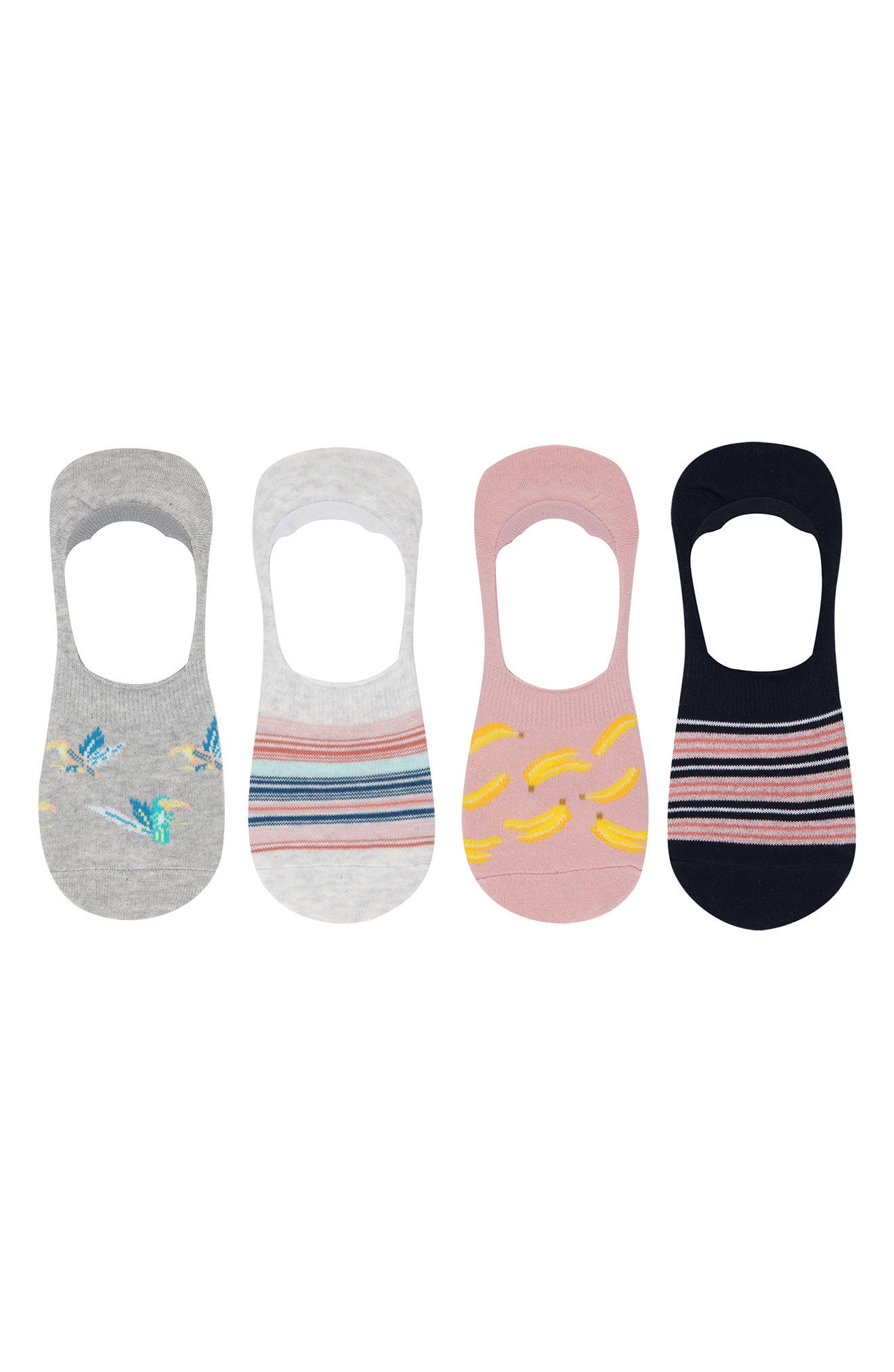 Tropical No-Show Socks - Pack of 4 (Men) | Nordstromrack