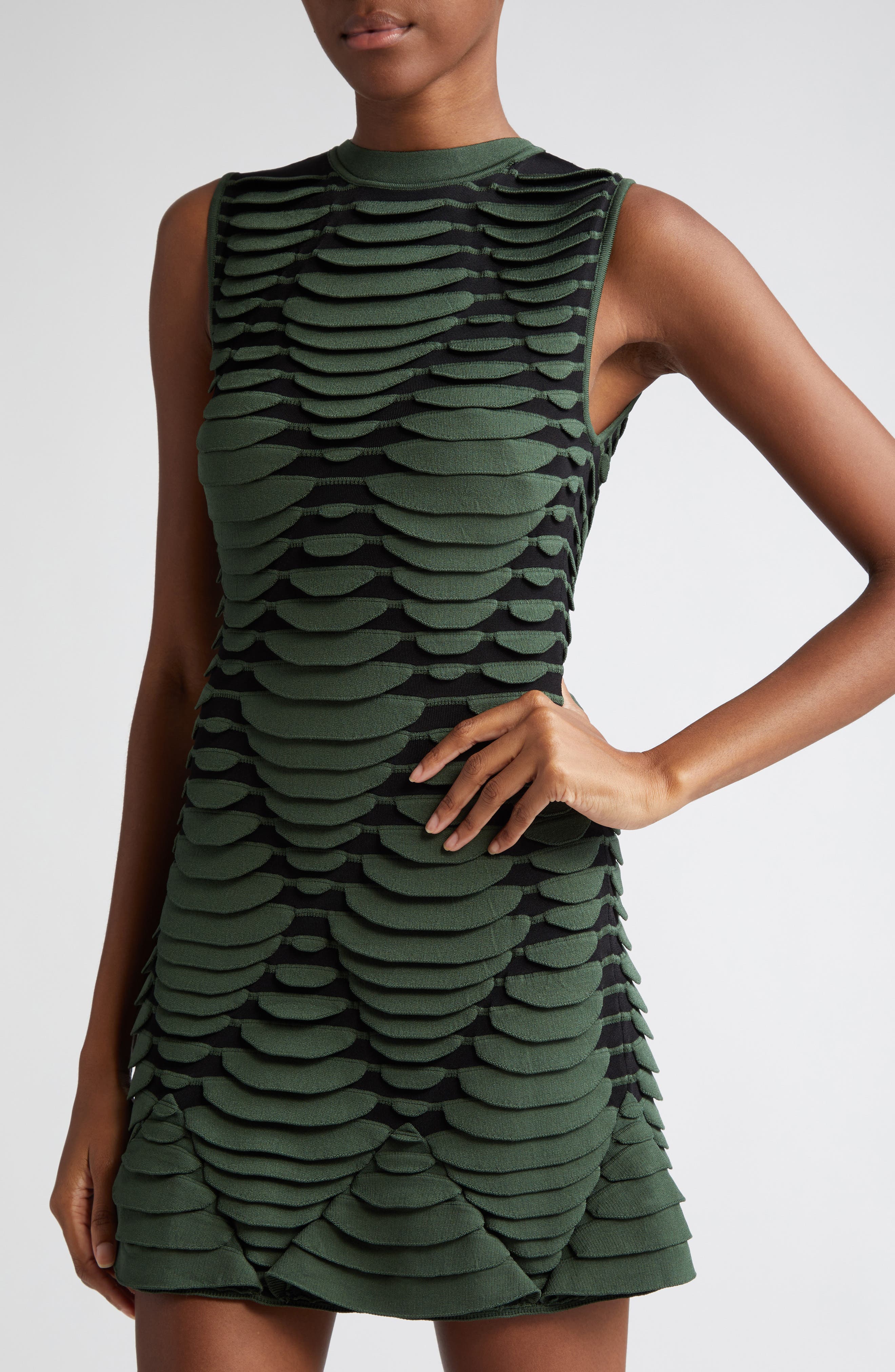 Alaïa 3D Python Effect Minidress | Nordstrom