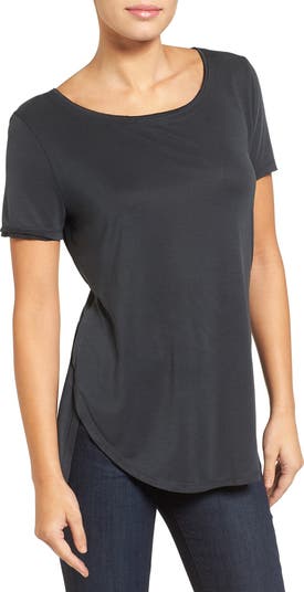 Halogen® Curved Hem Tee | Nordstrom