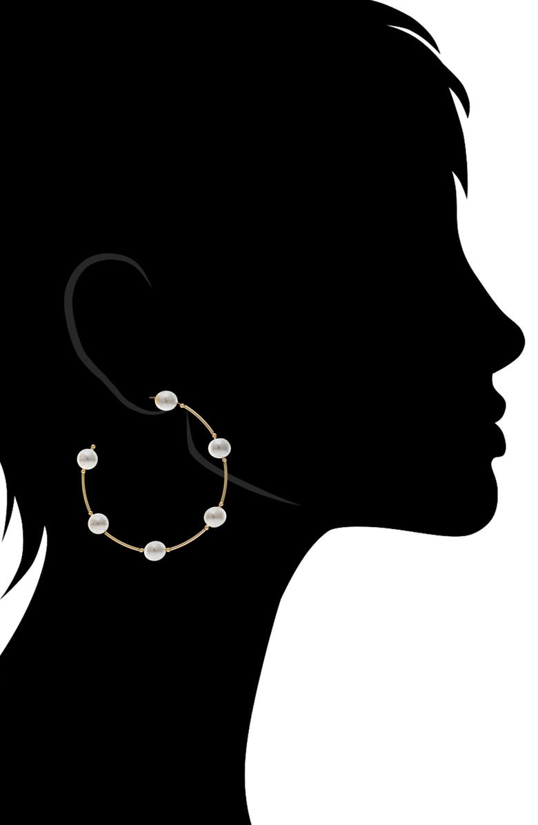 RIVKA FRIEDMAN Genuine Pearl Beaded Hoop Earrings | Nordstromrack