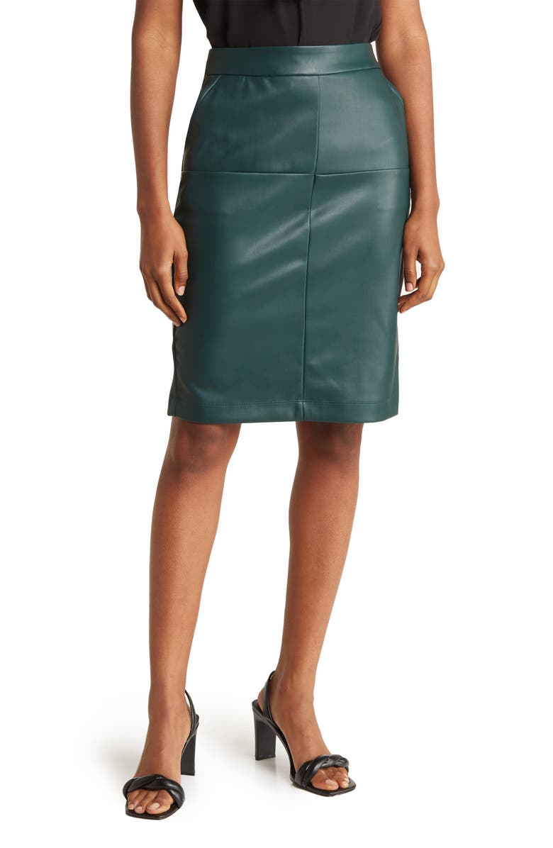 Jaclyn Smith Faux Leather A-Line Skirt | Nordstromrack