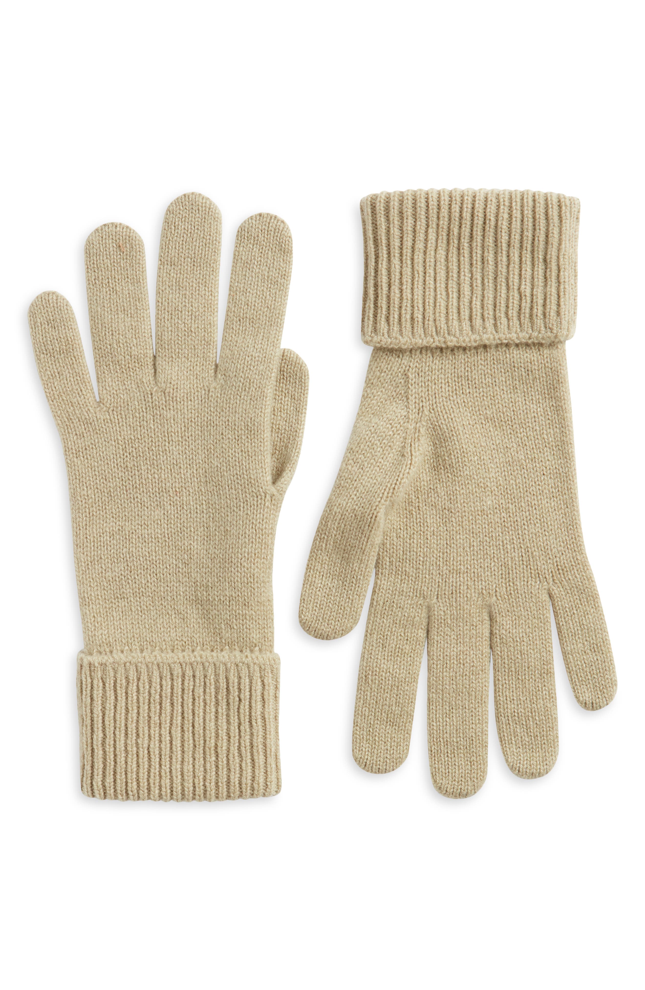 Burberry Equestrian Knight Design Embroidered Cashmere Blend Gloves ...