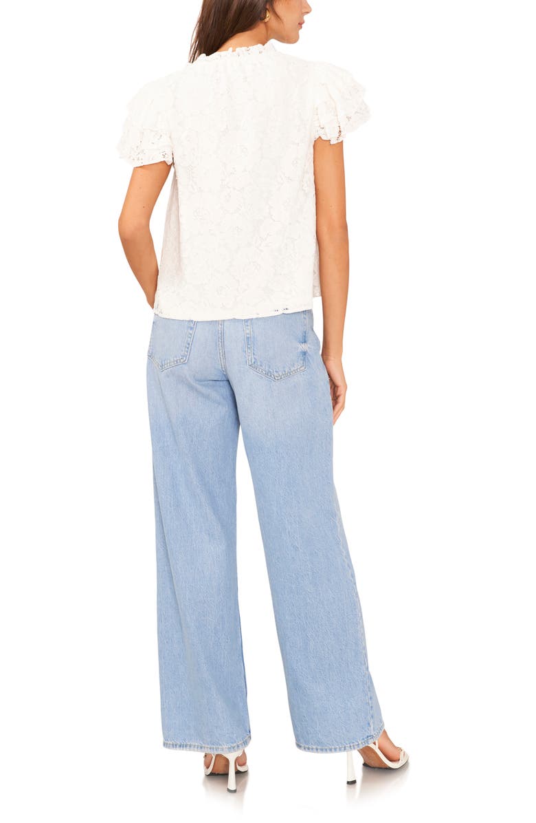 1.STATE Flutter Sleeve Lace Top | Nordstromrack