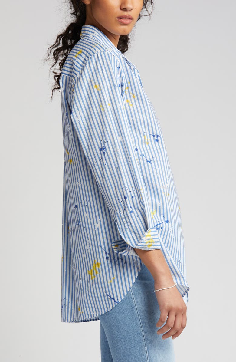 Frank & Eileen Joedy Paint Splatter Stripe Relaxed Button-Up Shirt ...