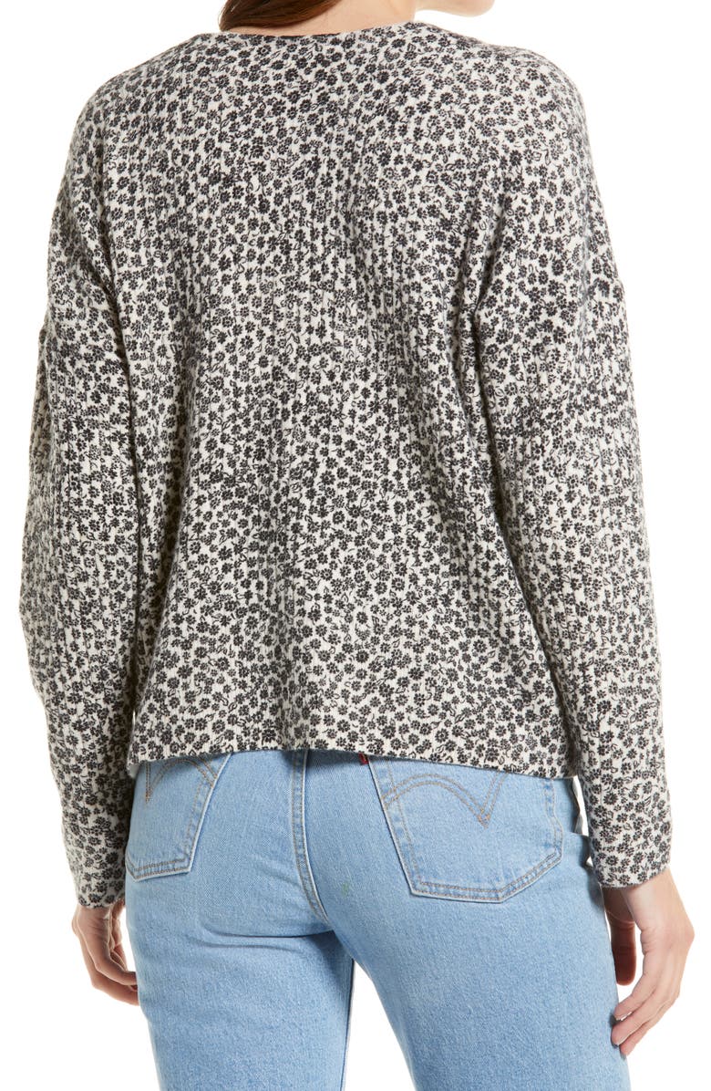 Madewell Cameron Vintage Ditsy Coziest Yarn Ribbed Cardigan | Nordstromrack