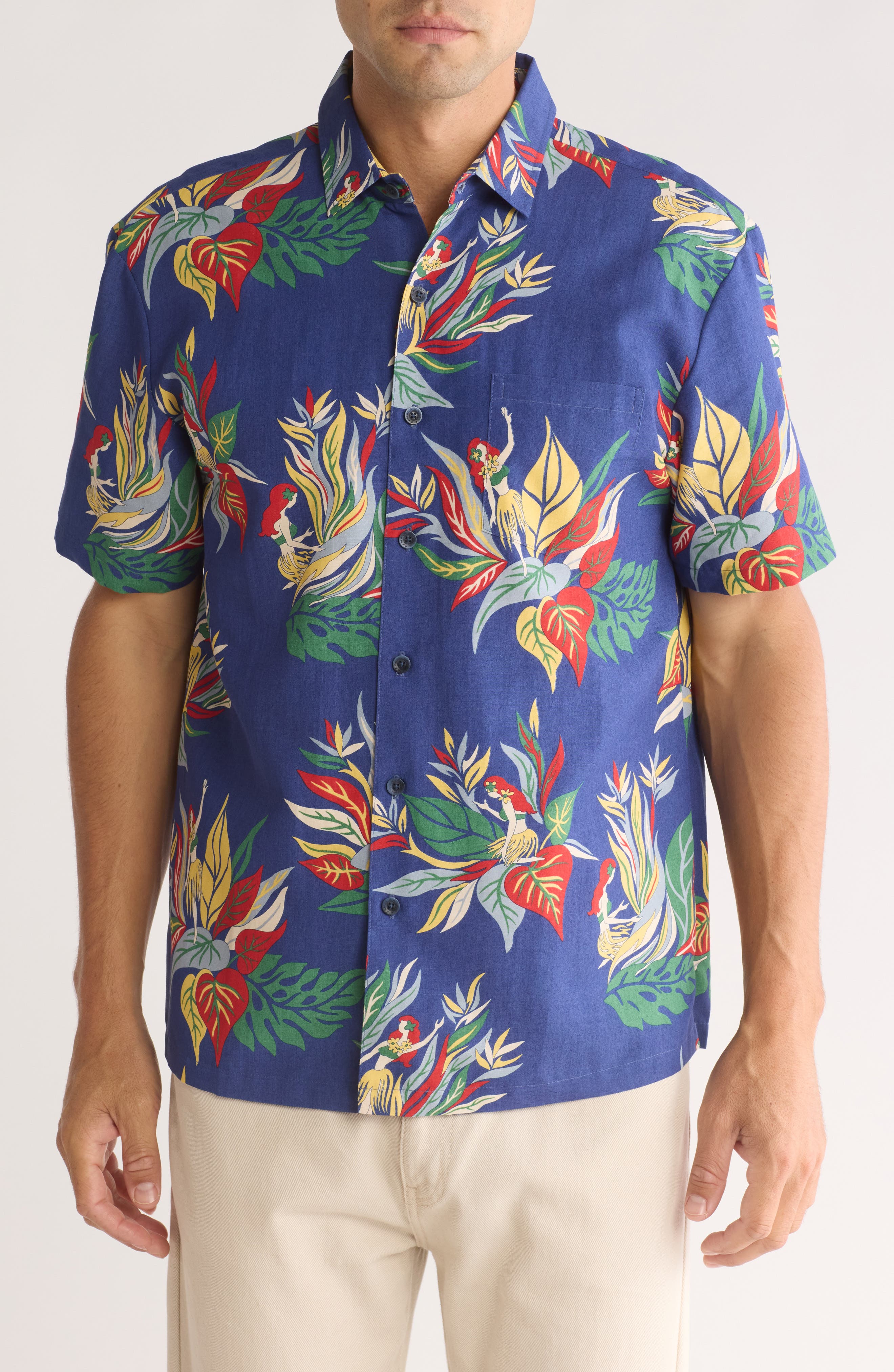 Kahala Full Bloom Short Sleeve Cotton Button-Up Shirt | Nordstromrack