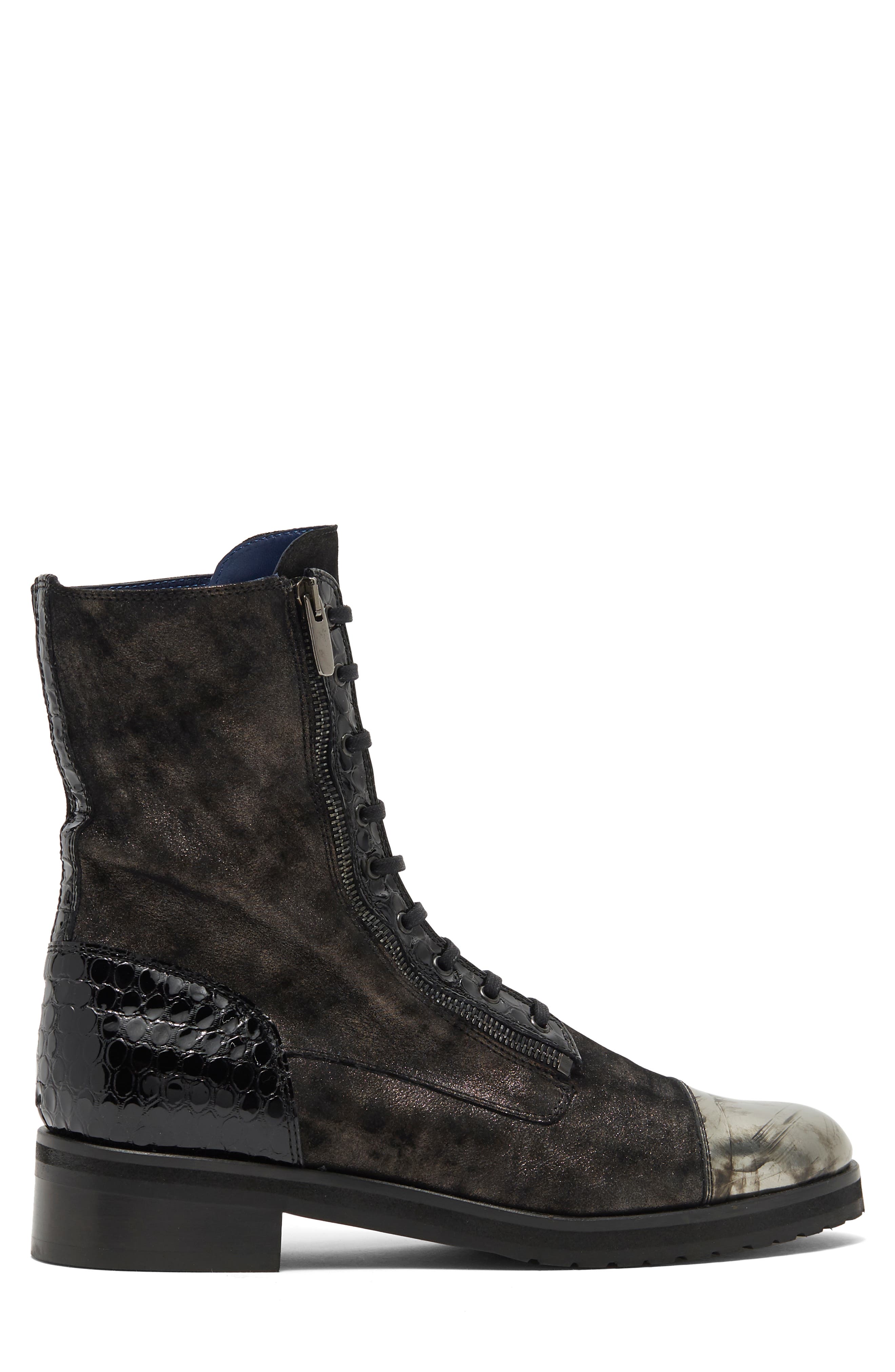 Valentina Rangoni Suede Cap Toe Biker Boot (Women) | Nordstromrack