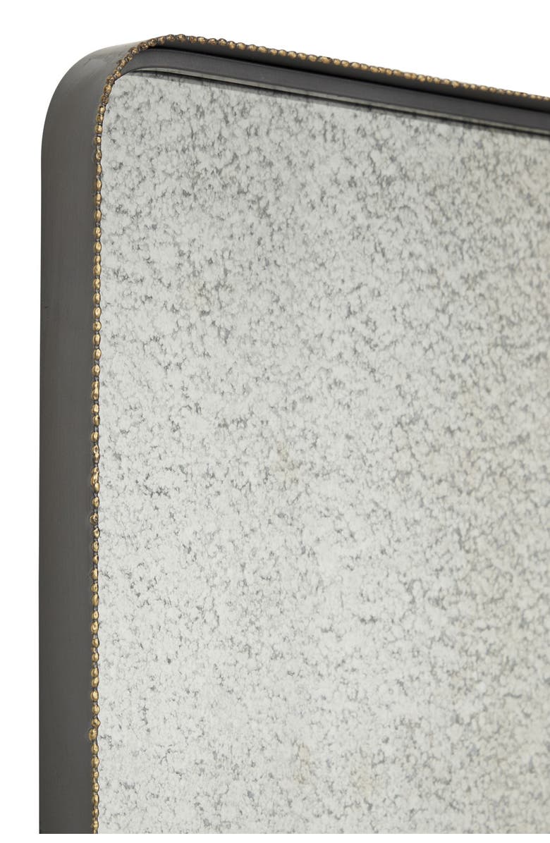 WILLOW ROW Large Rectangular Wall Mirror with Distressed Finsih & Black ...