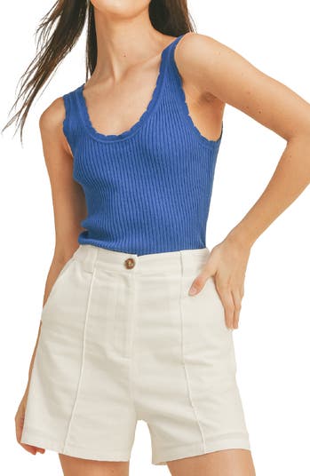 Lush Scoop Neck Scallop Hem Tank Top | Nordstromrack