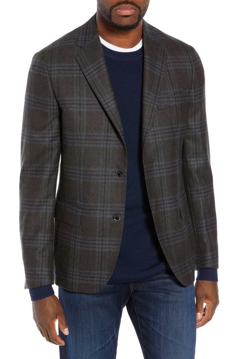 Nordstrom Signature Trim Fit Plaid Wool Sport Coat | Nordstrom