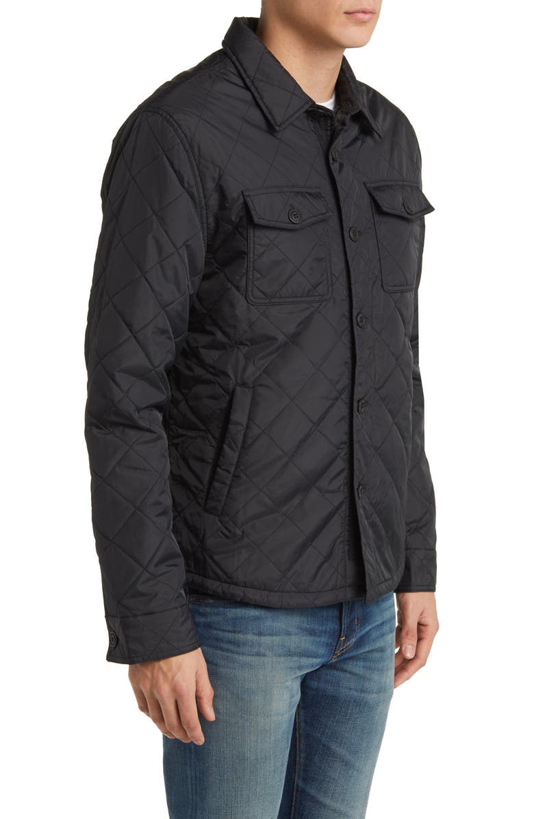 The Normal Brand Quilted Faux Shearling Lined Shacket | Nordstrom