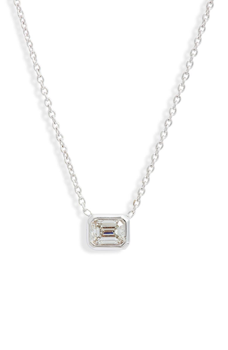 Roberto Coin Tiny Treasures Emerald Cut Diamond Necklace | Nordstrom