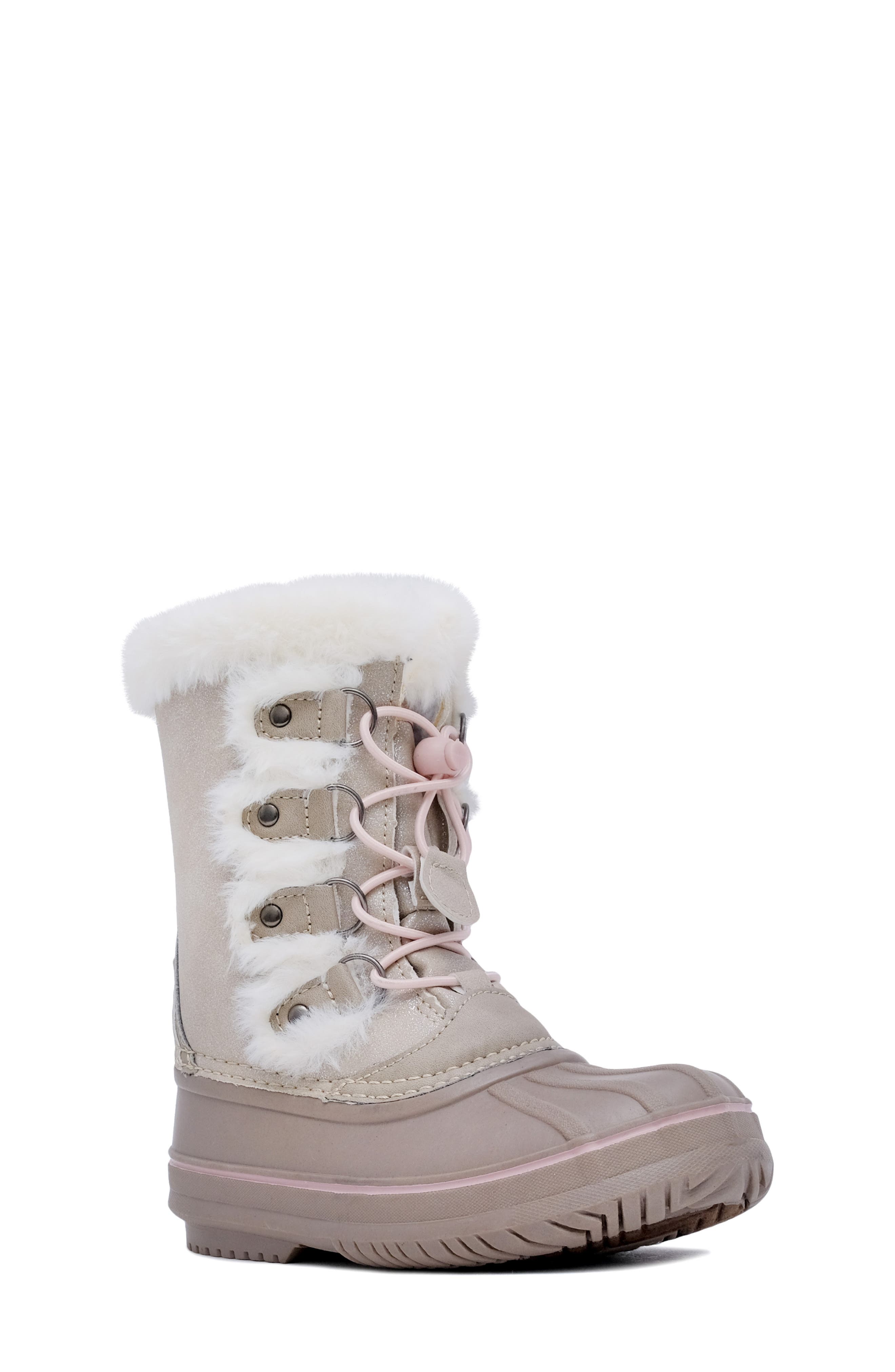 London Fog Kids' Hackey Faux Fur Trim Boot | Nordstromrack
