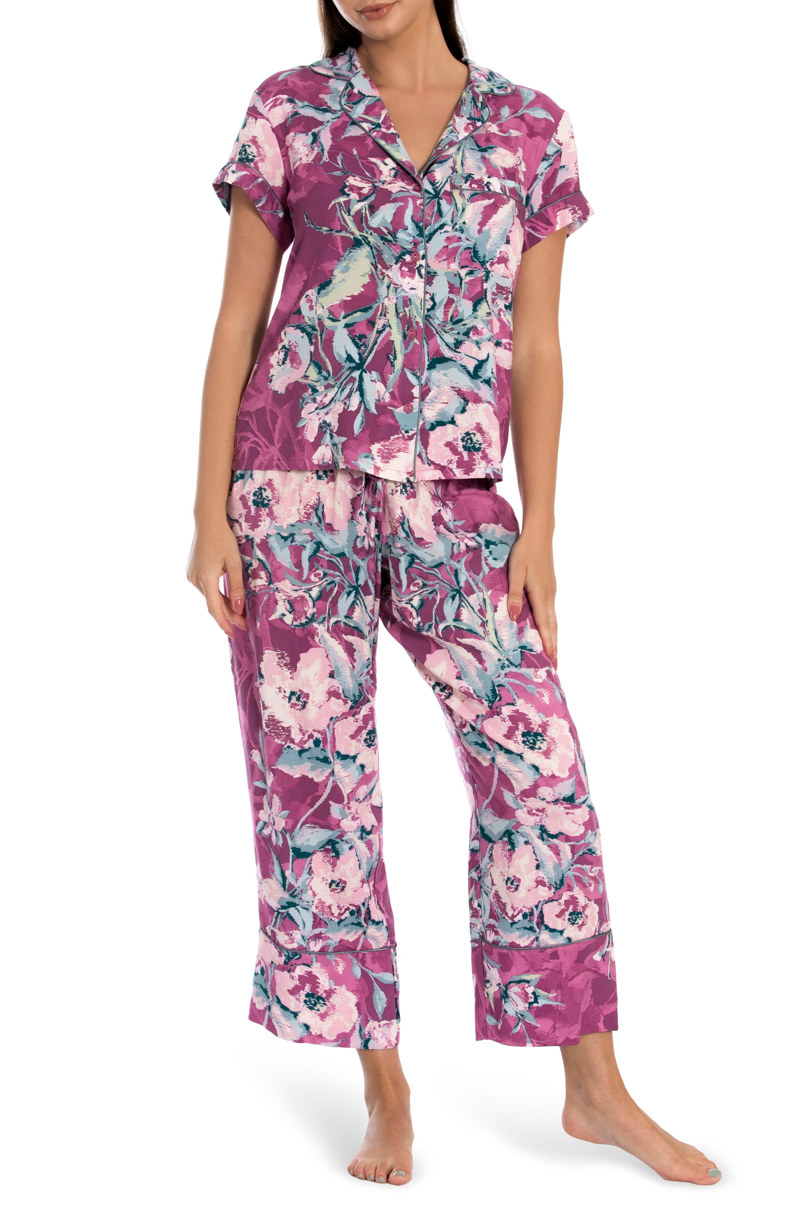 In Bloom by Jonquil Callie Floral Crop Pajamas | Nordstromrack