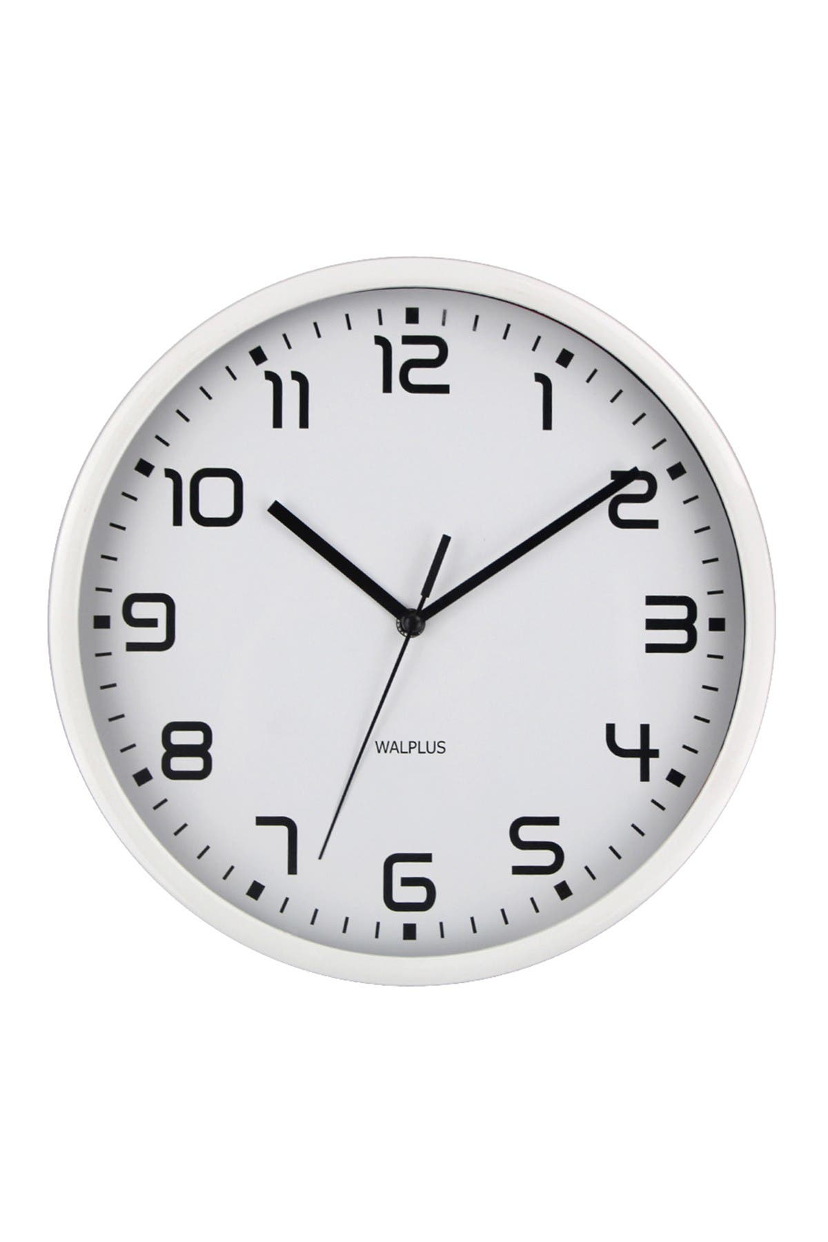 WALPLUS White ChicTime White 25cm Wall Clock Silent Movement Home ...