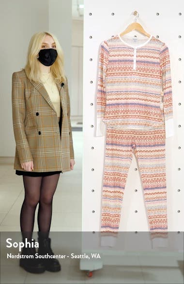 Splendid Print Thermal Pajamas | Nordstromrack