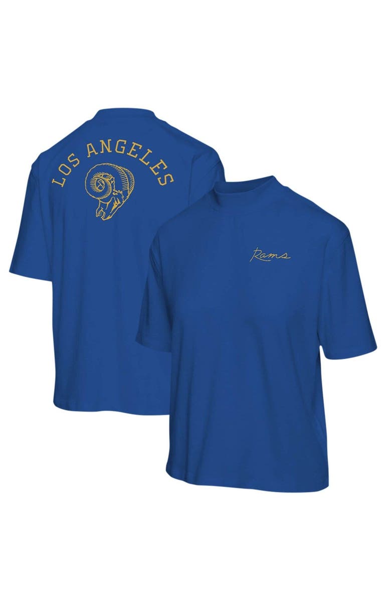 Junk Food Women's Junk Food Royal Los Angeles Rams Half-Sleeve Mock ...