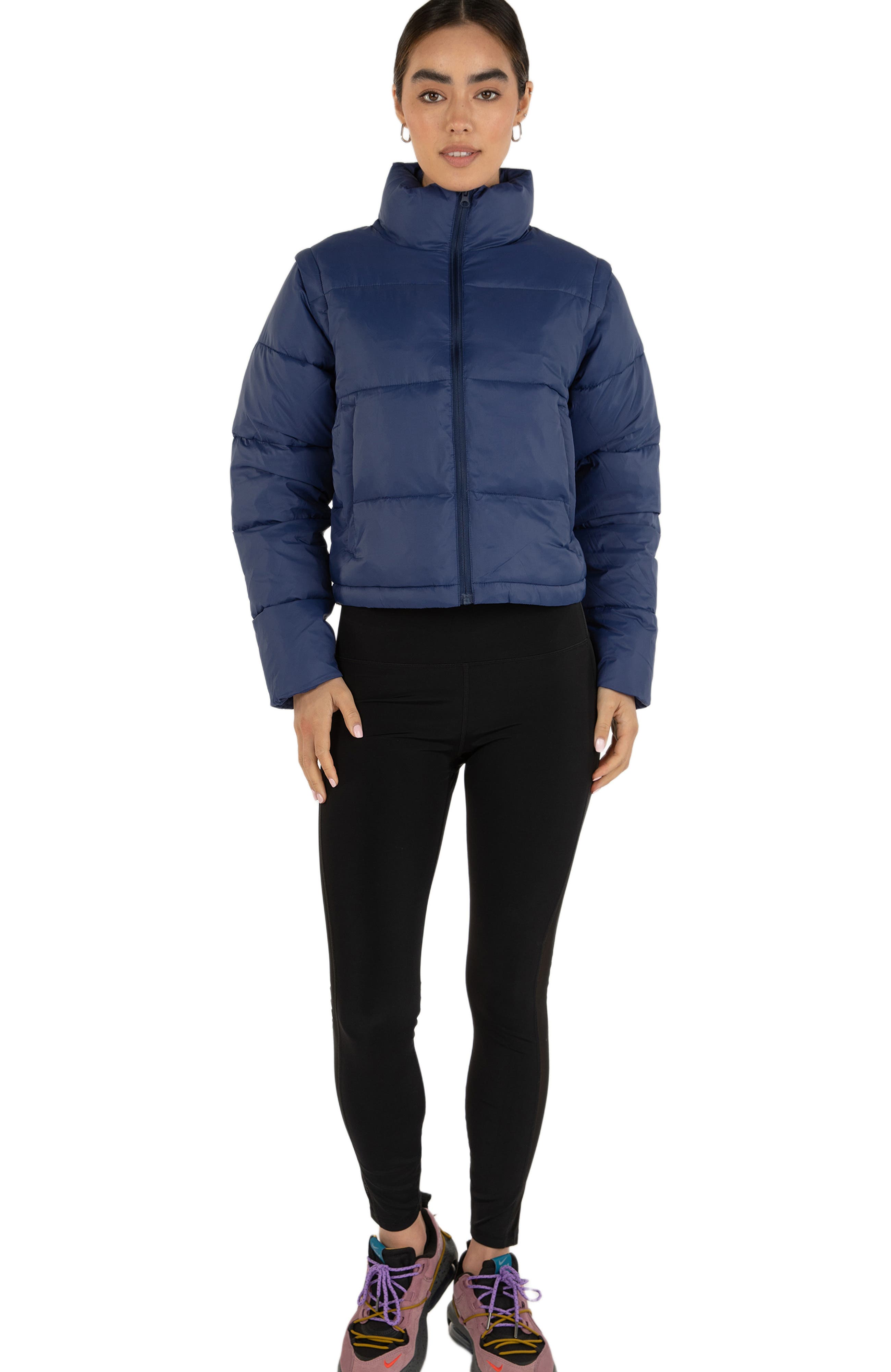 Rebody Active On The Go Puffer Convertible Jacket Vest | Nordstrom