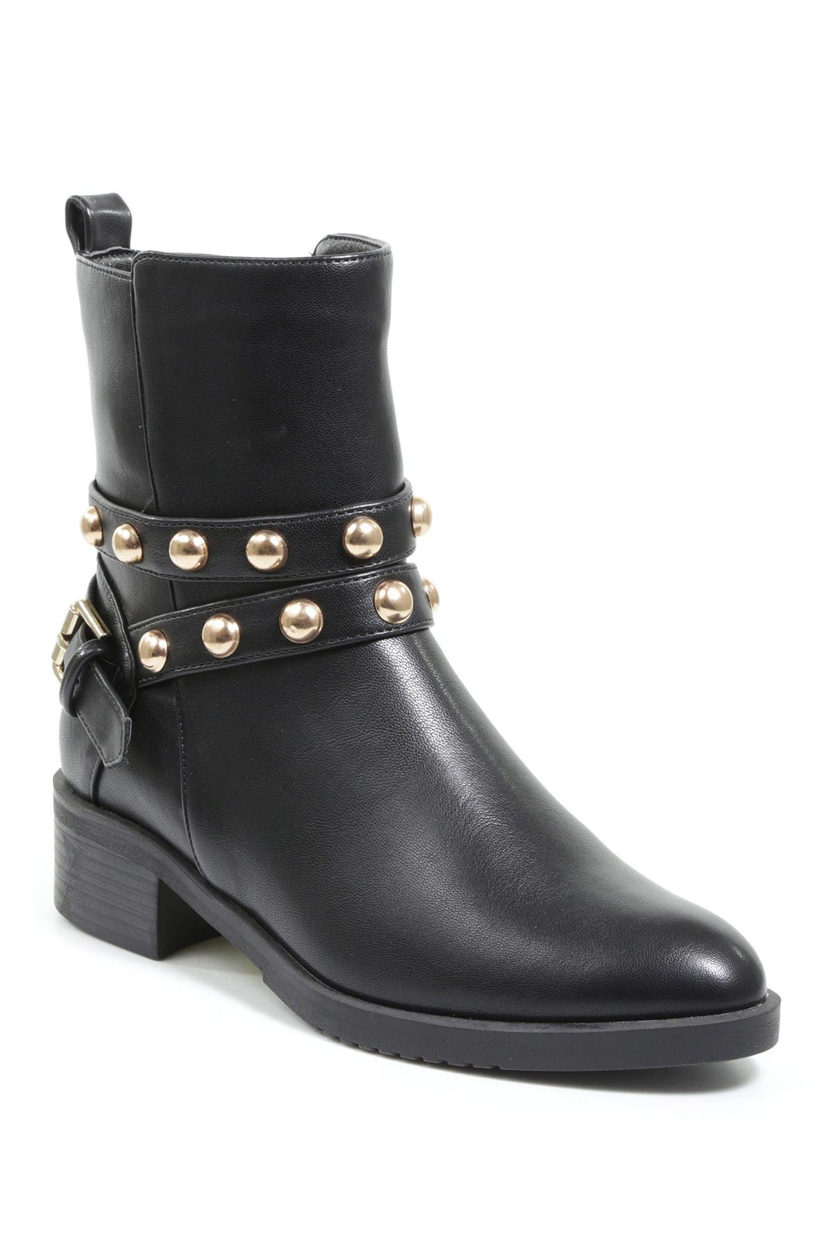 Catherine Catherine Malandrino Cathie Vegan Leather Moto Stud Bootie ...