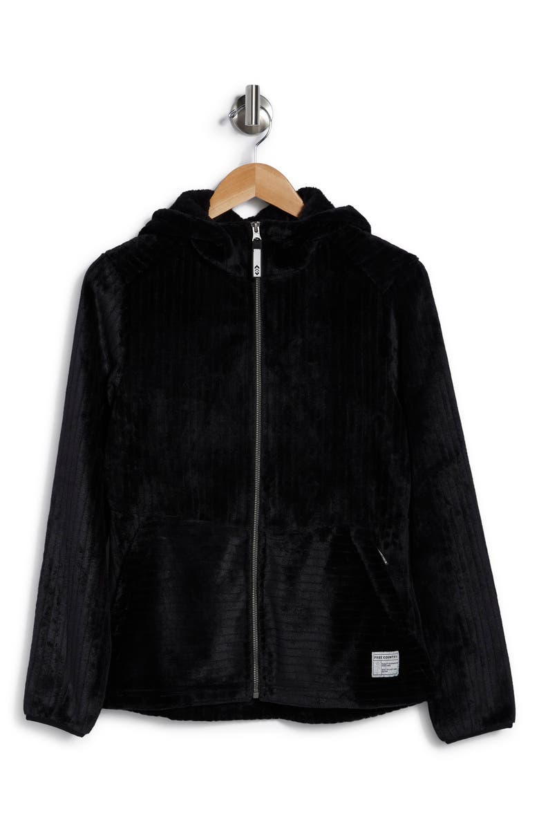Free Country Ridgeline Ribbed Plush Faux Fur Jacket | Nordstromrack