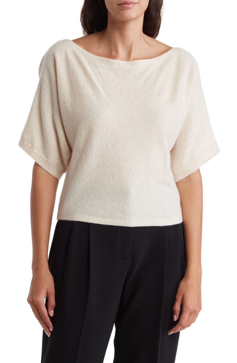 M Magaschoni One-Shoulder Elbow Sleeve Cashmere Sweater | Nordstromrack