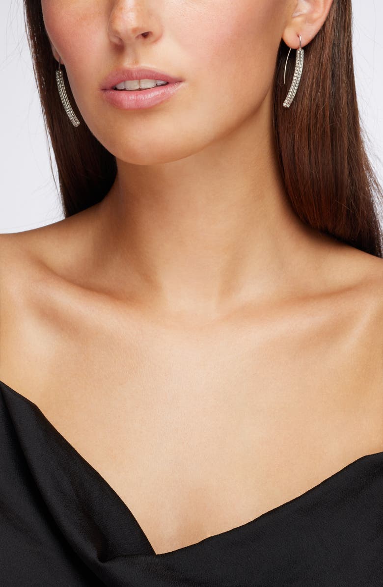 Nordstrom Crystal Curved Bar Linear Drop Earrings | Nordstromrack
