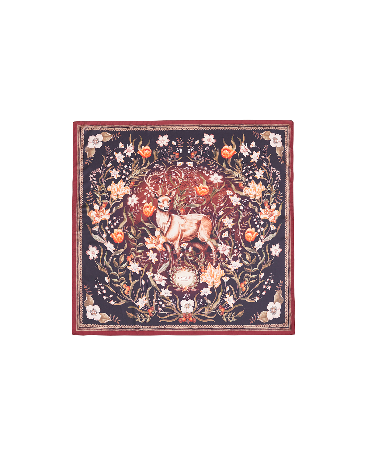 Fable England Aurora Tales Peach Square Scarf | Nordstrom