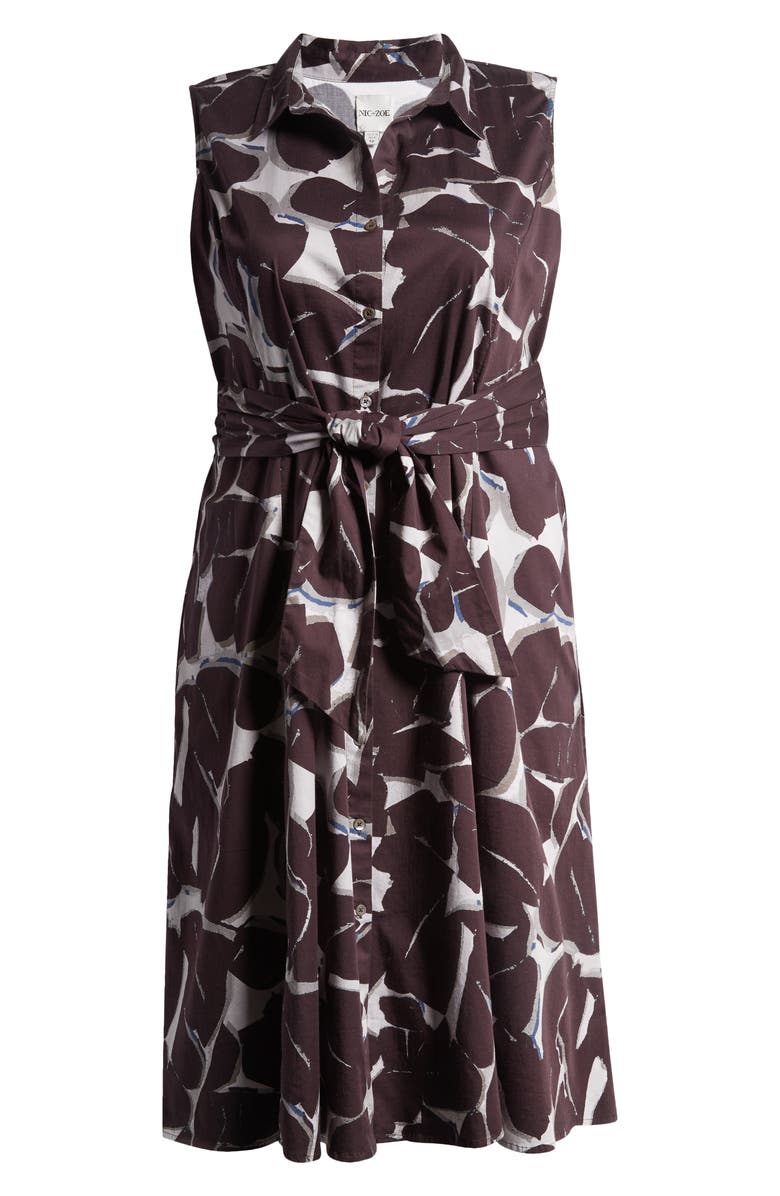 NIC+ZOE Bold Petals Sleeveless Shirtdress | Nordstrom