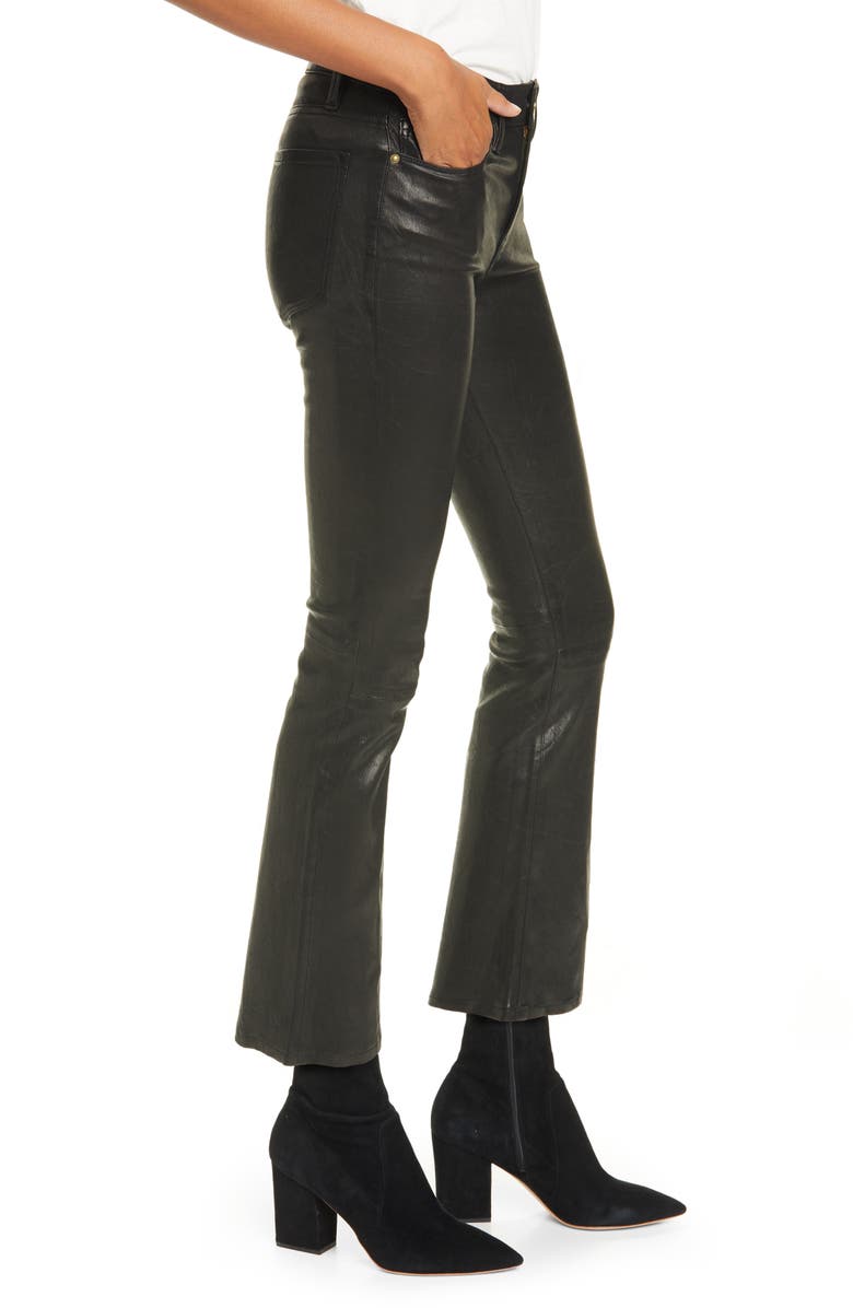 FRAME Le Crop Mini Boot Leather Pants | Nordstromrack
