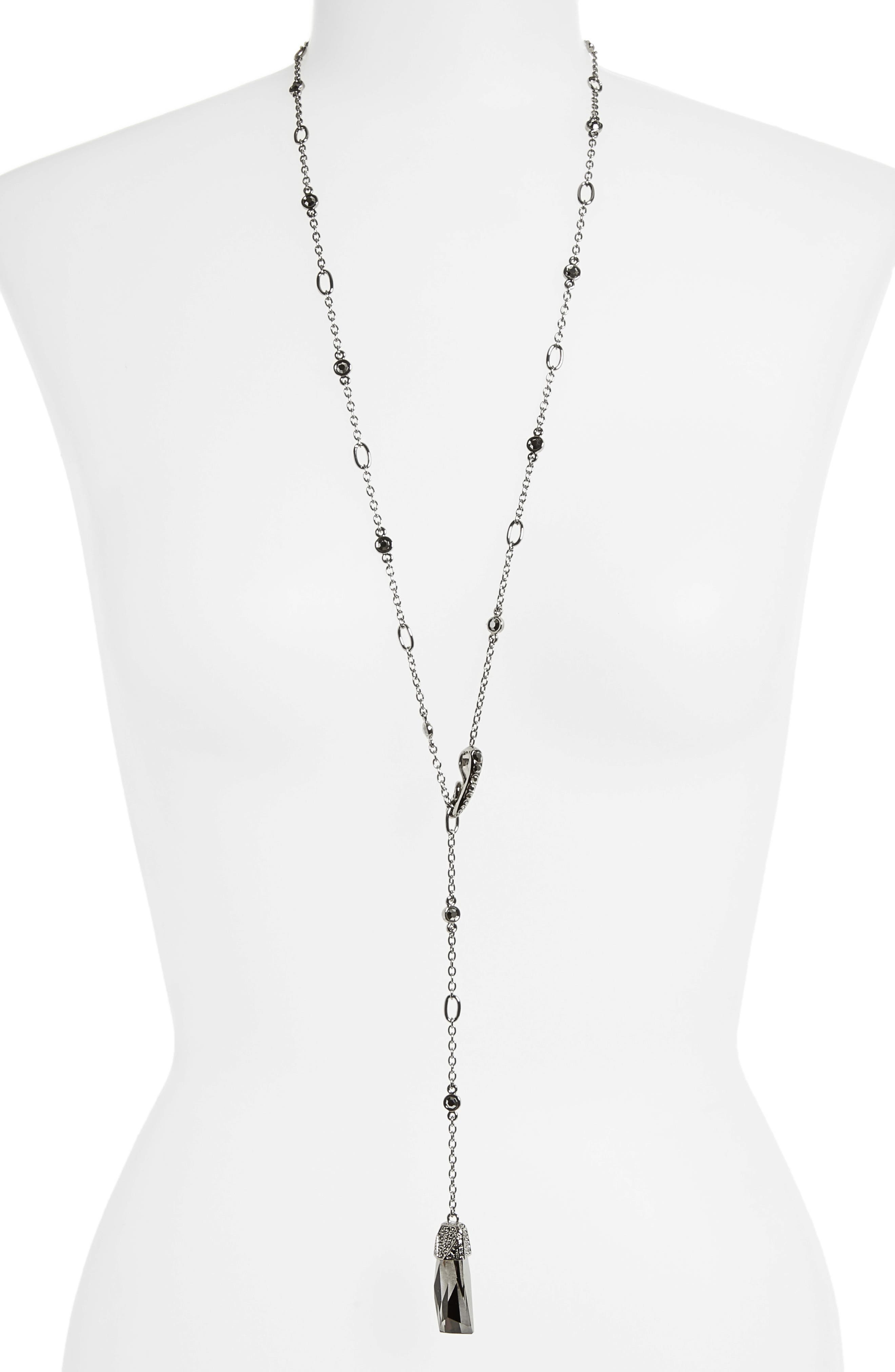 St. John Collection Long Swarovski Crystal Y-Necklace | Nordstrom