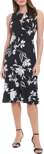 London Times Sleeveless Keyhole Midi Dress Nordstromrack