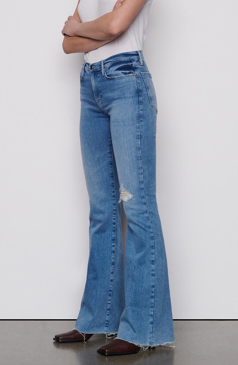 FRAME Le High (Bio)degradable Flare Degradable Organic Cotton Jeans ...