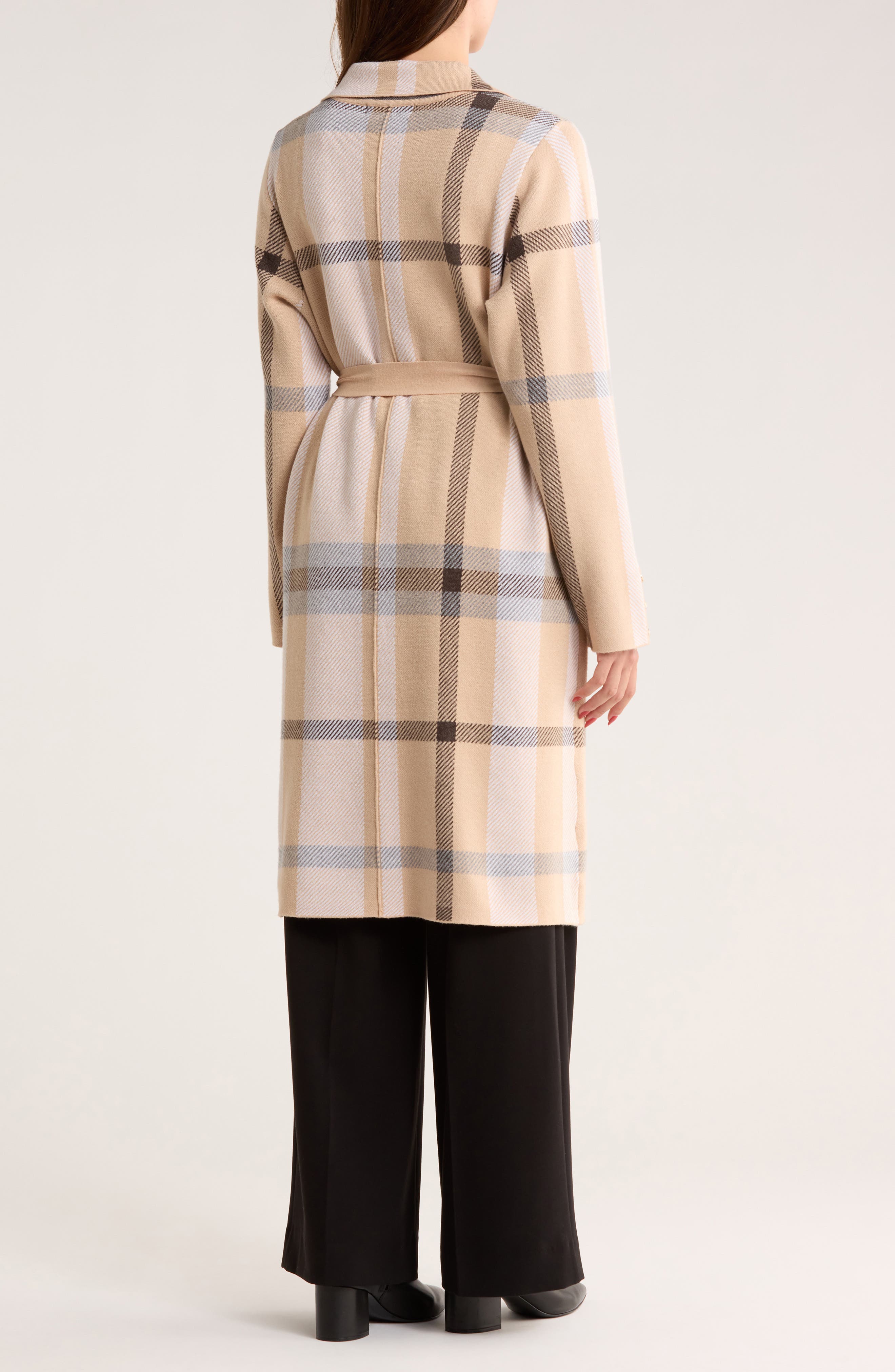 BY DESIGN Nala Plaid Wrap Coatigan | Nordstromrack
