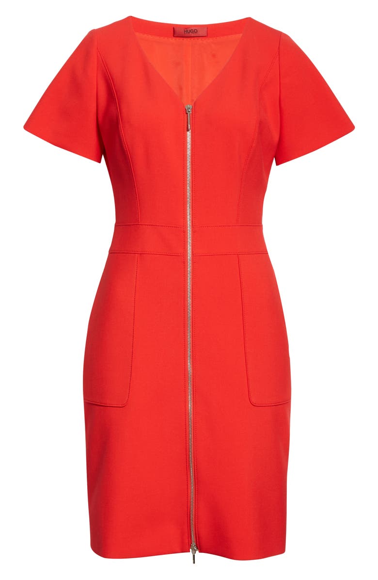 HUGO Kirase Zip Front A-Line Dress | Nordstromrack