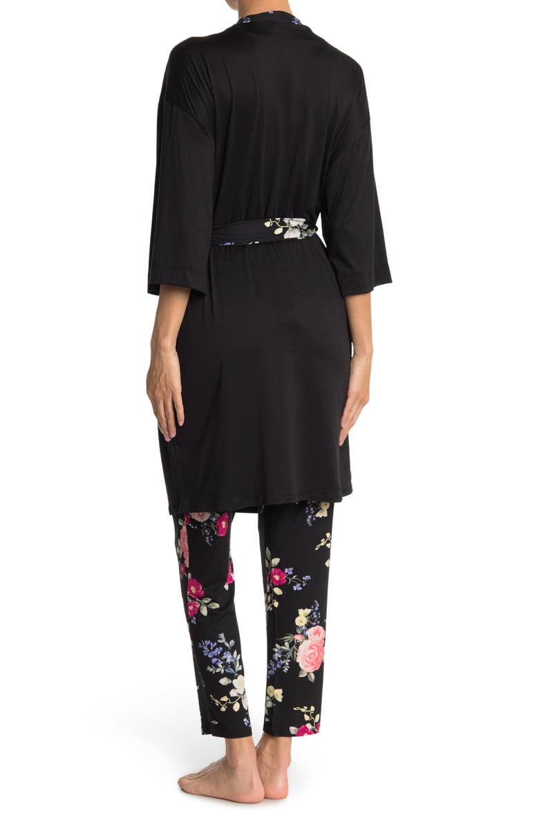 Flora Nikrooz Payton Robe, Tank Top, & Pants Travel 3-Piece Pajama Set ...