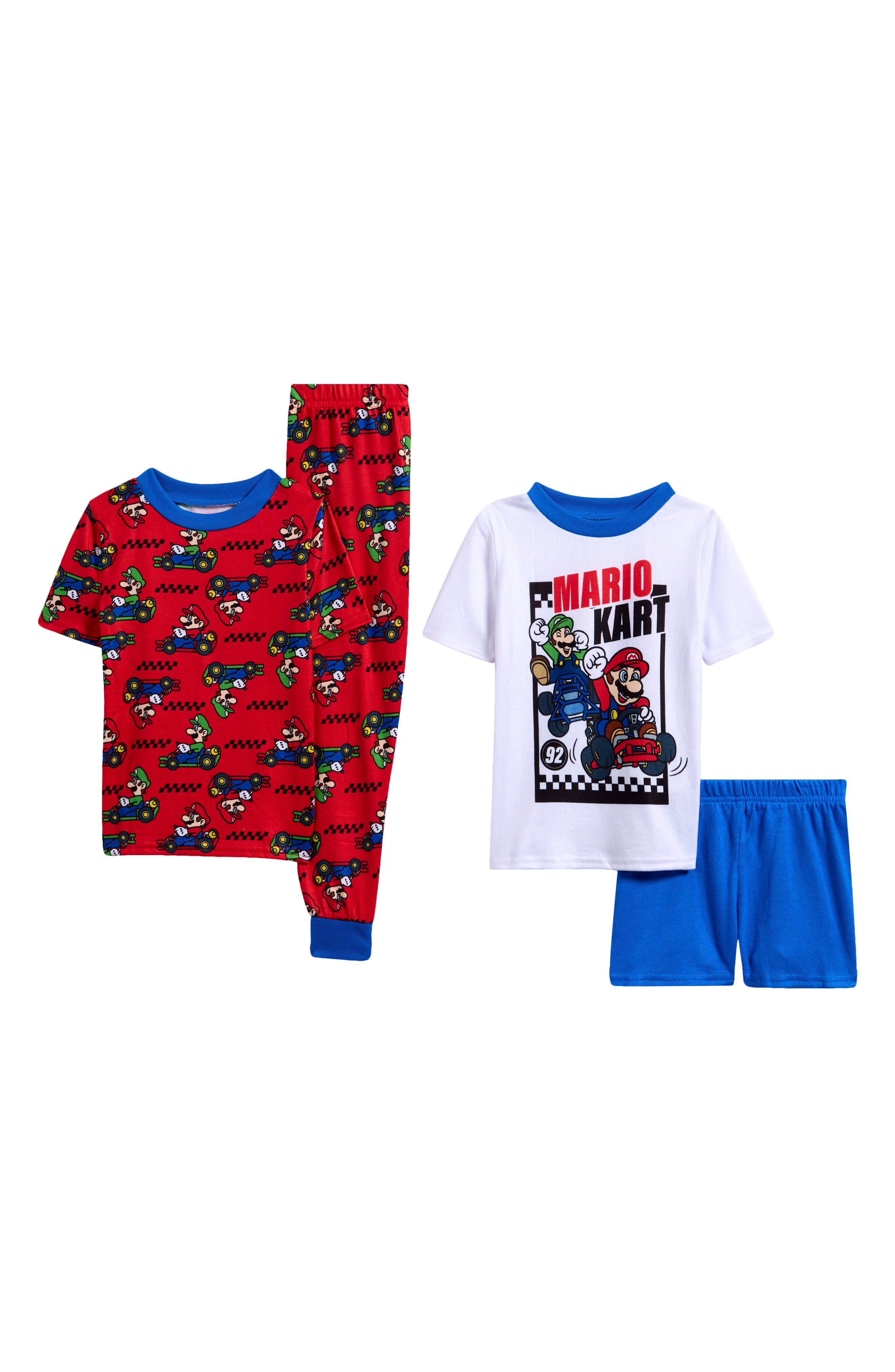 KOMAR Kids' Mario 4-Piece Hacci Pajamas Set | Nordstromrack