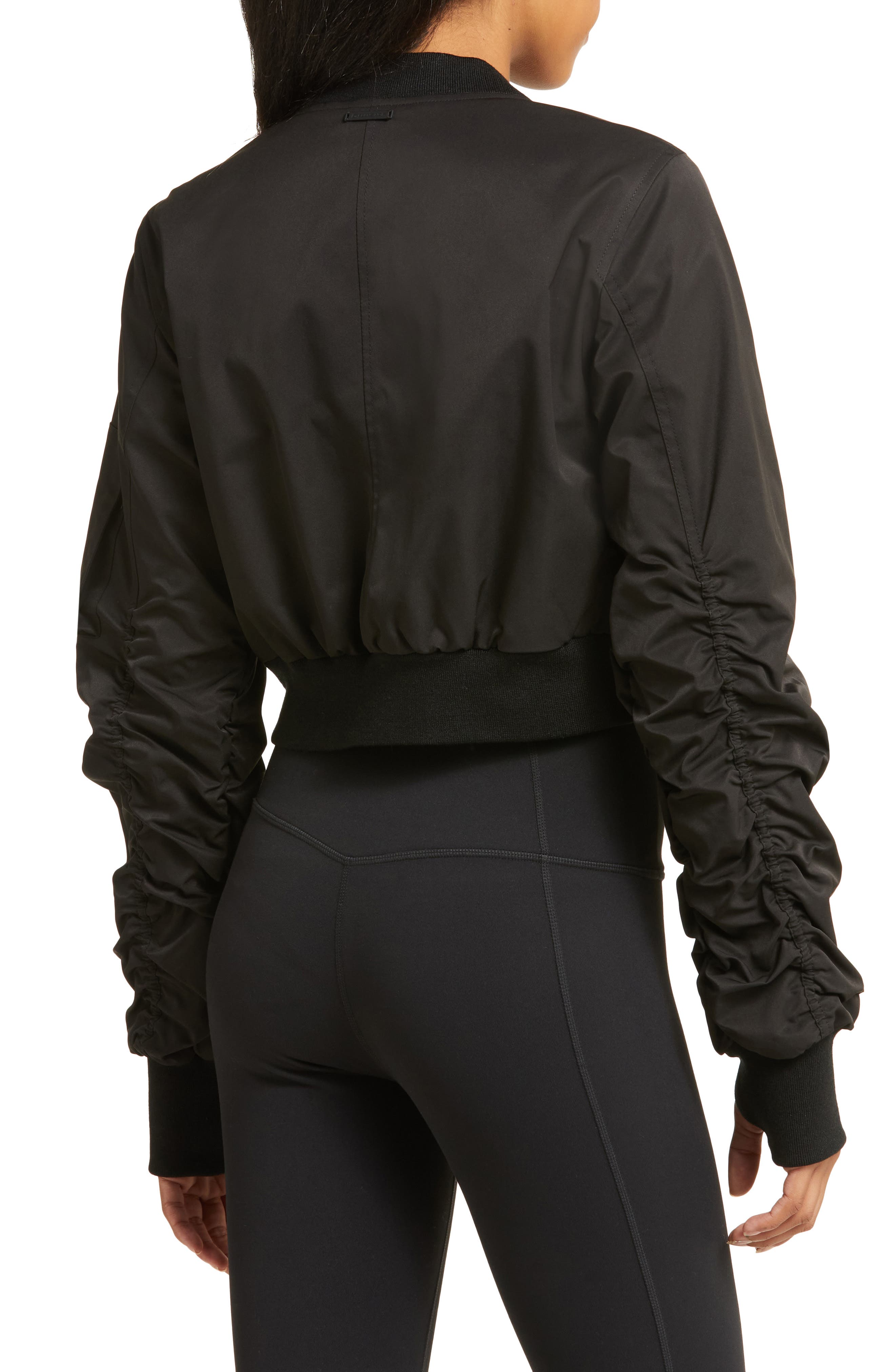 Blanc Noir Bombardier Crop Bomber Jacket | Nordstrom