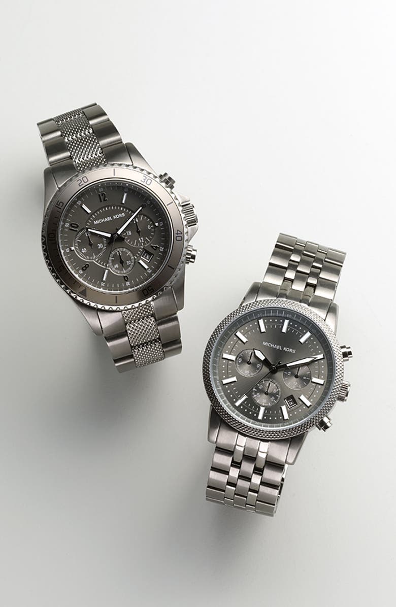 MICHAEL Michael Kors Michael Kors Chronograph Knurled Bracelet Watch ...
